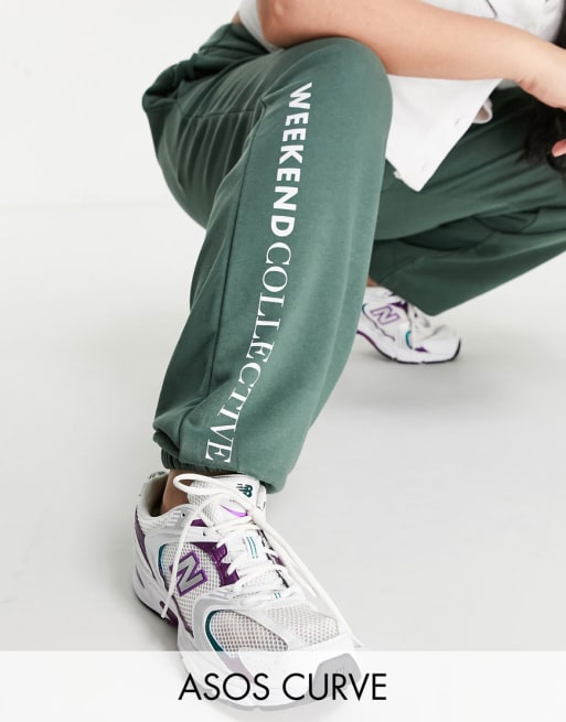 ASOS Weekend Collective Curve oversized set in khaki | ASOS