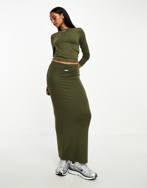 Asos Weekend Collective Set In Olivgrün Mit Gewebtem Etikett Asos