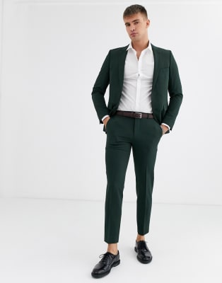 Burton Menswear – Enger Anzug in Grün | ASOS