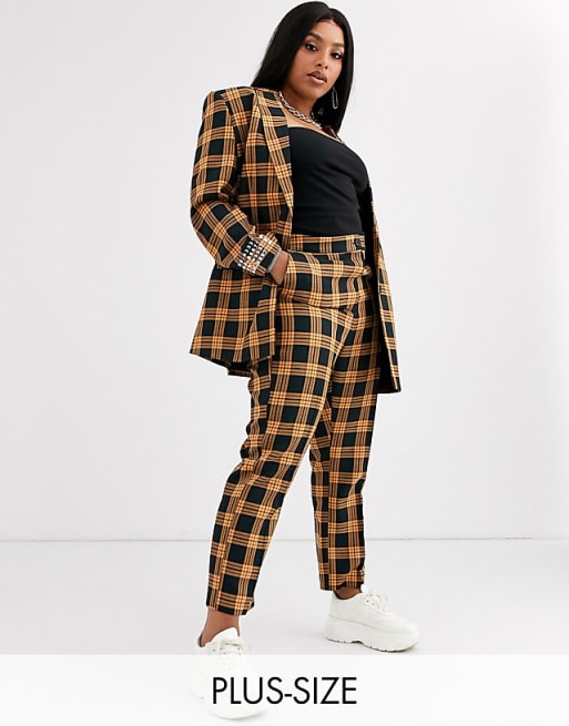 COLLUSION Plus check peg pants with print & blazer | ASOS COLLUSION Plus check peg pants with print & blazer | ASOS