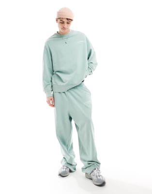 COLLUSION STUDIOS sweatpants and sweatshirt set in teal wash | ASOS