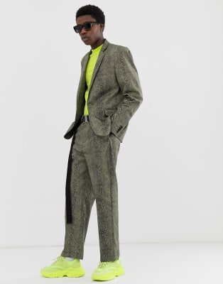 COLLUSION suit in animal print | ASOS