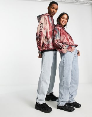 COLLUSION Unisex hoodie, t-shirt, sweatpants & jacket set with logo ...