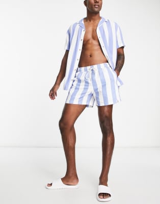 Conjunto playero azul claro a rayas de Hunky Trunks | ASOS