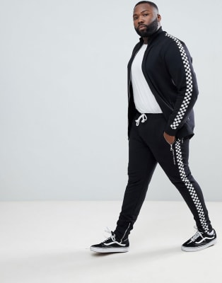 Criminal Damage PLUS Tracksuit With Checkerboard Stripe Exclusive To ...