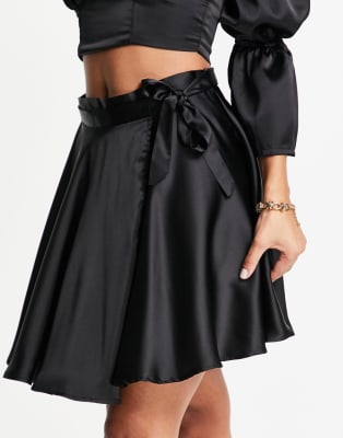 First Distraction the label satin set in black | ASOS