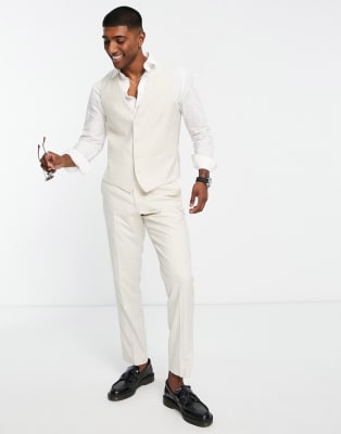 French Connection suit in stone and white | ASOS