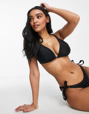 Ivory Rose Fuller Bust mix and match bikini set in black | ASOS