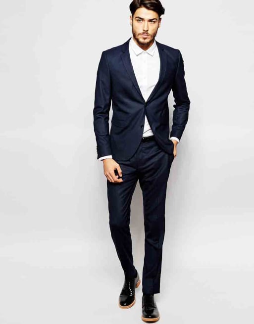 Jack & Jones – Premium – Blå kostym med stretch och smal passform | ASOS