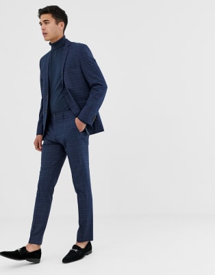 Jack & Jones Premium – Enger Anzug in Blau kariert | ASOS