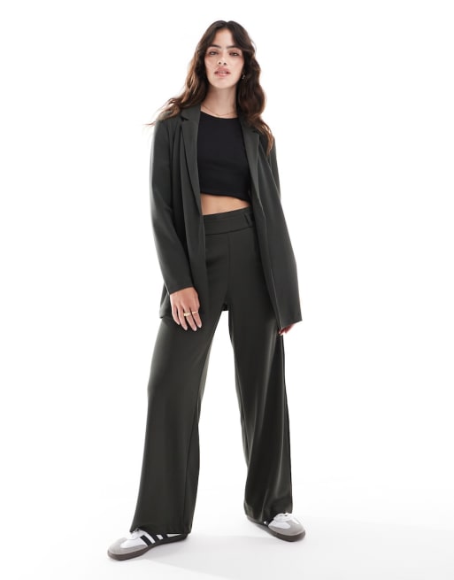 Jdy Tailoring Co Ord Set In Dark Green Asos