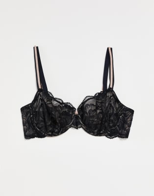 Lindex Sheer Lace set in Black | ASOS