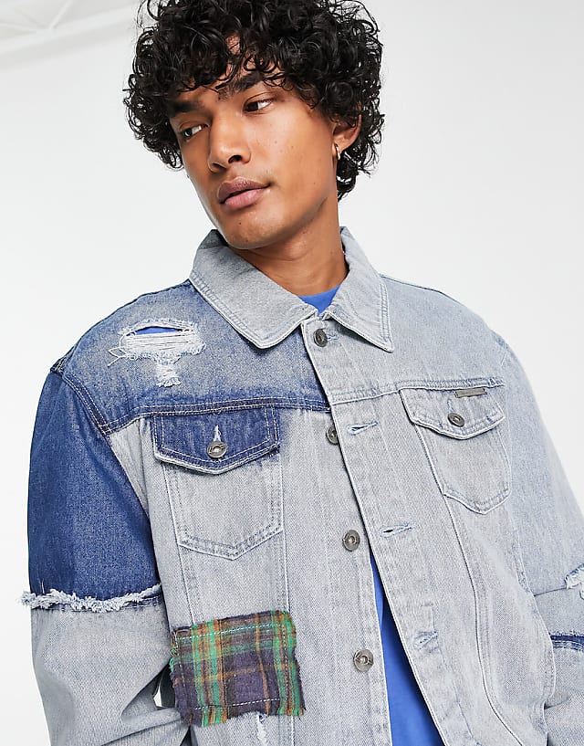 Liquor N Poker 90s patchwork denim co-ord set in blue | ASOS Liquor N Poker 90s patchwork denim co-ord set in blue | ASOS