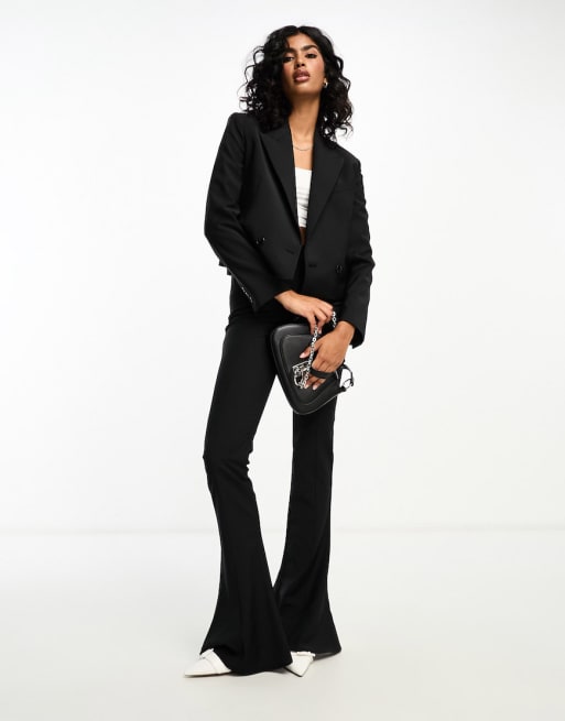 Mango Capsule Coordinato Con Blazer Corto E Pantaloni Sartoriali A