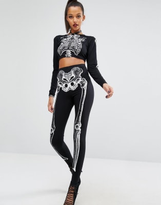 Missguided Halloween Skeleton Co-Ord Set | ASOS