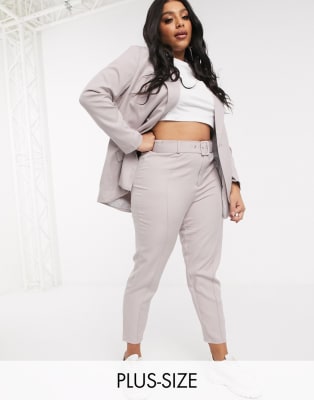 Missguided Plus tailored co-ord in dusty mauve | ASOS