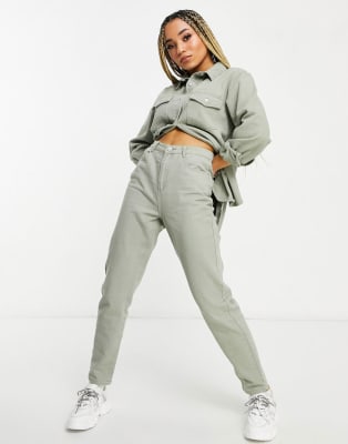 Missguided – Riot – Jeansowy zestaw w kolorze khaki | ASOS