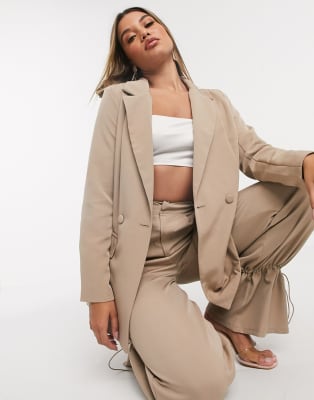 Missguided tailored co-ord in stone | ASOS