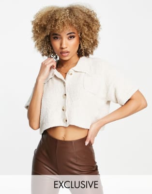 Missguided – Weiches Set aus recyceltem Material mit Oberteil und ...