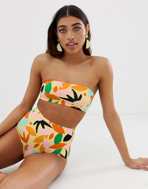 Monki abstract print bikini | ASOS