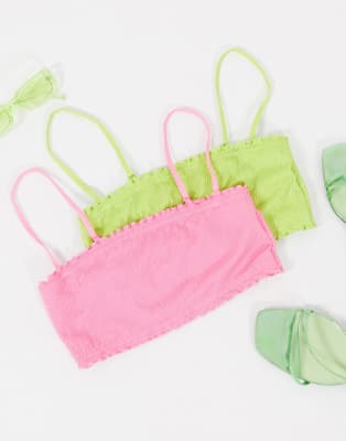 Monki bikini set in pink | ASOS