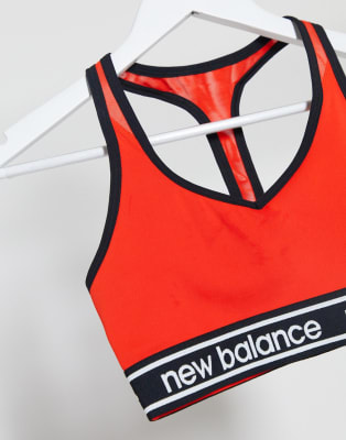 New Balance Running set with bra and leggings in red | ASOS