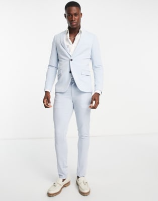 New Look super skinny suit in light blue | ASOS