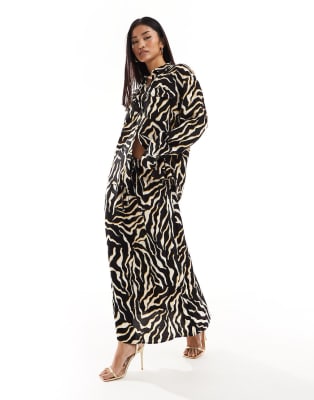 Nobody's Child zebra print shirt set | ASOS