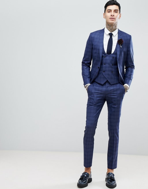 Noose & Monkey Super Skinny Wedding Suit In Fleck Check | ASOS
