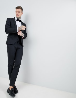 Noose & Monkey Super Skinny Wool mix Suit In Black | ASOS