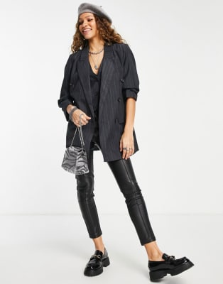 Object tailored pinstripe suit in navy | ASOS