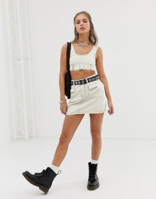 One Above Another contrast stitch denim co-ord | ASOS