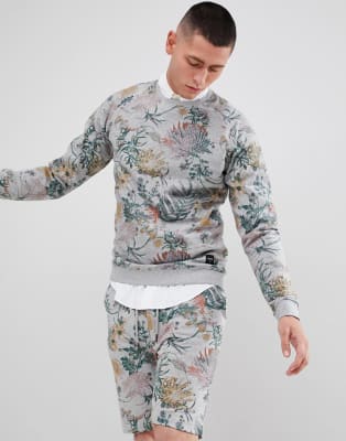 Only & Sons All Over Print Two-Piece In Gray | ASOS