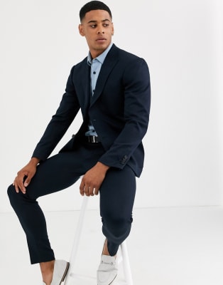 Only & Sons slim fit deconstructed suit in navy | ASOS