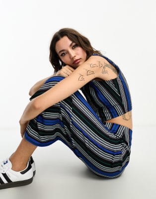 Only top & skirt co-ord in multi stripe | ASOS