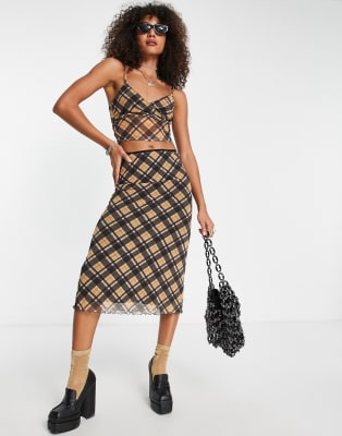 Reclaimed Vintage check mesh co-ord | ASOS