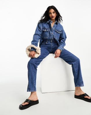 Selected Femme - Denim co-ord set in blauw | ASOS