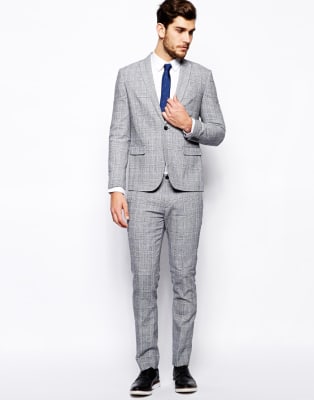 Selected Suit In Gray Pow Check | ASOS
