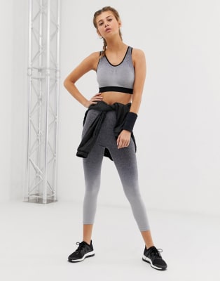 South Beach Ombre Seamless Gym Set In Black | ASOS