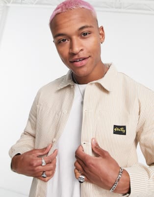 Stan Ray 80s stripe painter set in beige | ASOS