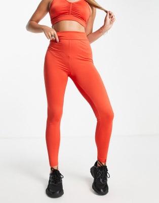 Threadbare Fitness mix and match set in cinnamon orange | ASOS