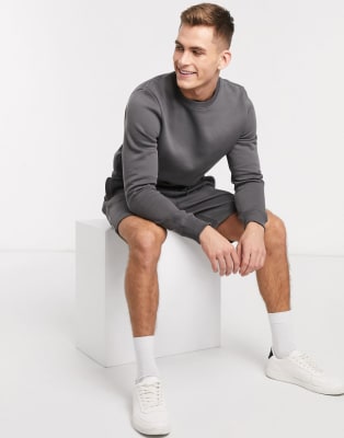 Threadbare two-piece set in charcoal gray | ASOS