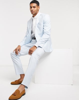 Topman - Costume coupe slim - Bleu clair | ASOS