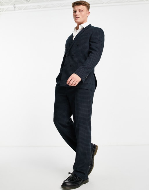 Topman - Costume décontracté à carreaux - Bleu marine et vert | ASOS