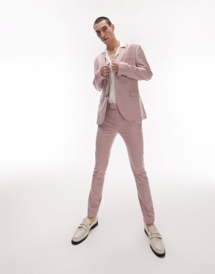Topman - Costume ultra ajusté - Rose | ASOS