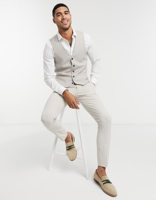 Topman skinny suit in stone | ASOS