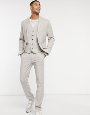 Topman skinny suit in stone | ASOS