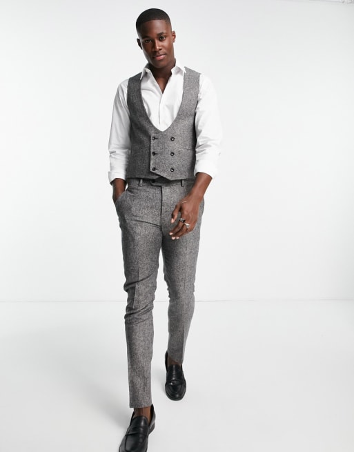 Topman skinny wool mix suit in gray | ASOS