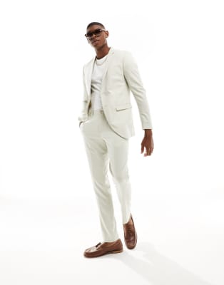 Traje color crema de corte slim de Jack & Jones Premium | ASOS