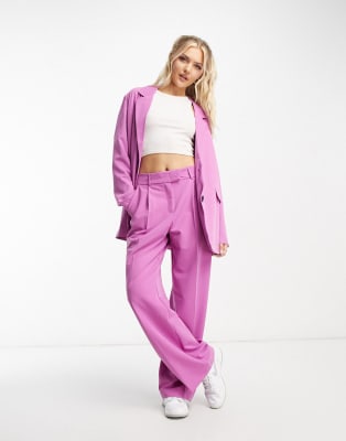 Vero Moda - Ensemble blazer oversize habillé et pantalon ample - Rose | ASOS